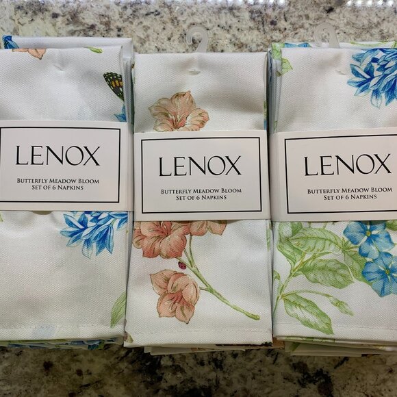 Lenox | Dining | Lenox Butterfly Meadow Bloom Napkins Set Of 6 Set 2 | Poshmark